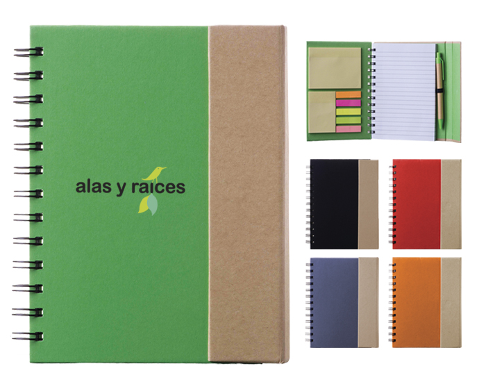 LIBRETA ECOLOGICA MINNA A2100 VERDE CLARO